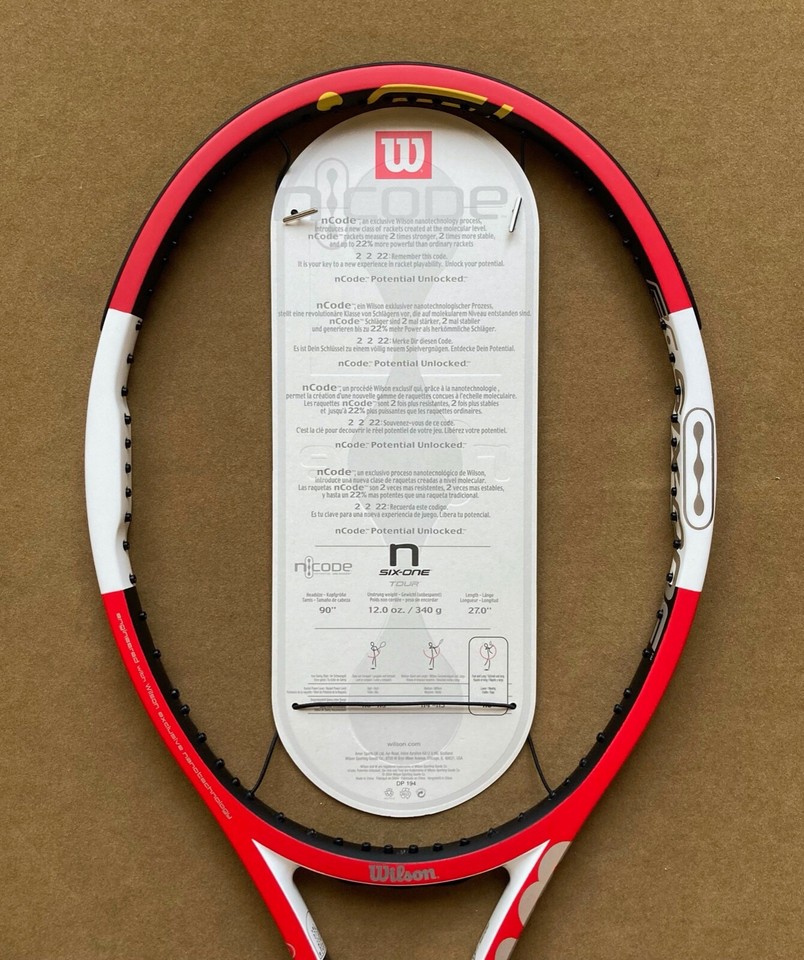 Wilson nCode Six One 6.1 Tour 90 Roger Federer Pro Staff Tennis Racquet ...