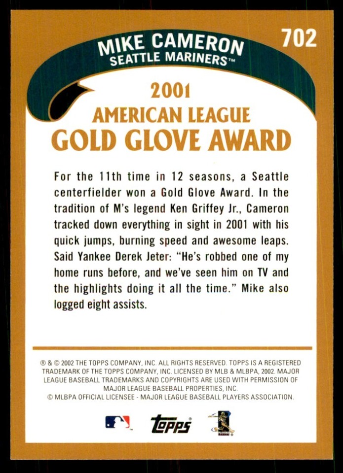 2002 Topps Mike Cameron Baseball Cards #702 | eBay