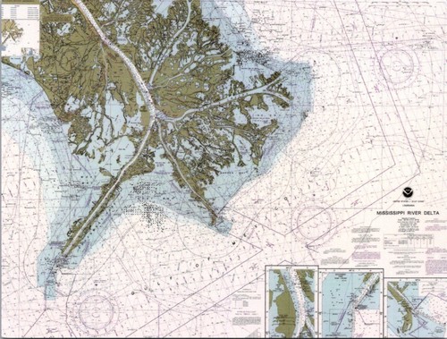 Vintage Postcard Mississippi River Delta Chart Map Reference Chart | eBay