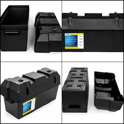 Double Battery Box Safely Stores RV Automotive Marine Batteries Heavy ...