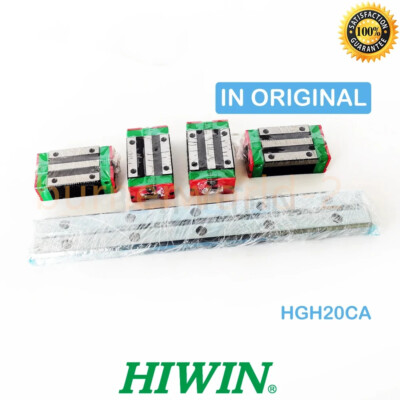 HIWIN 2PCS HGR20 Linear Guide Rail 200~2000mm + 4PCS HGH20CA Slide ...