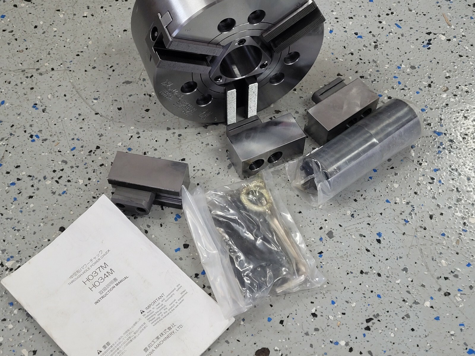 New Howa 8" lathe chuck H037M8, Blank drawtube nut, flat back | eBay