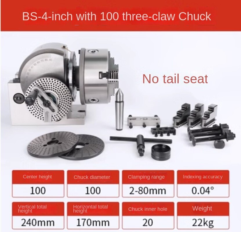 Universal Indexing Head for Milling Machine 4"/100mm 5"/125mm Chuck Precision | eBay