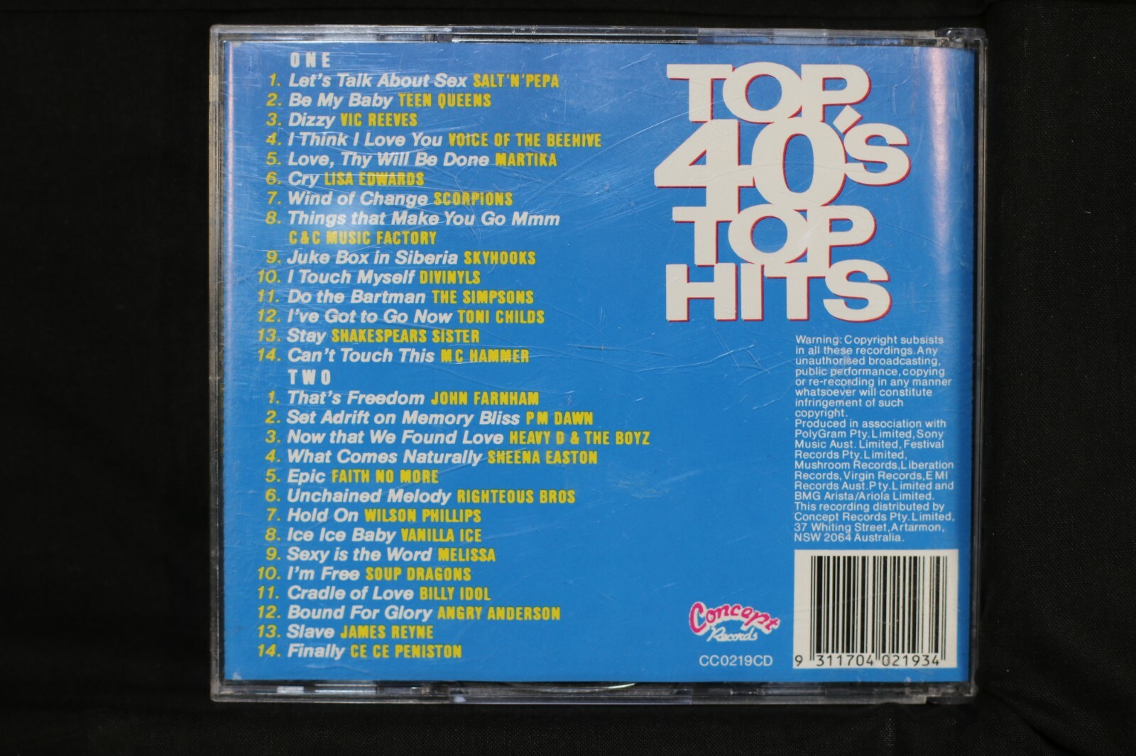 Top 40's Top Hits - Concepts Records CC0219CD - CD (C1126) | eBay