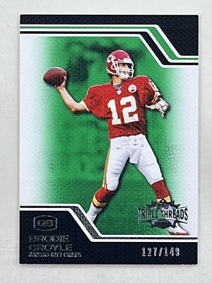 Brodie Croyle 2008 Topps Triple Threads Emerald /149 #24 NFL Chiefs QB ...