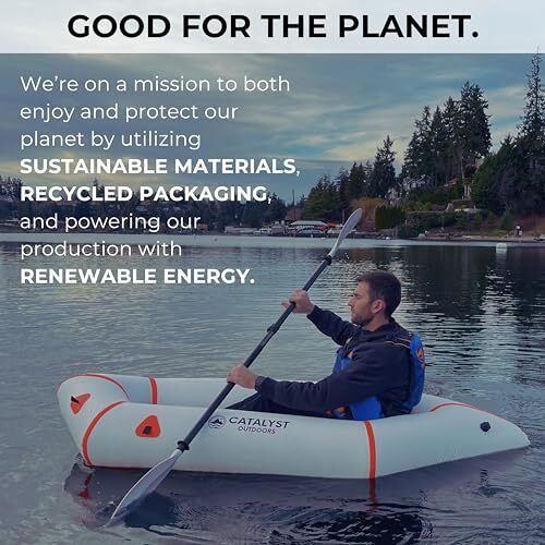 Ultra-Lightweight Inflatable Kayak for Adults & Kids - 1 Person Orange ...