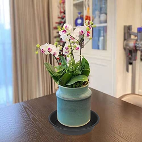 Plant Saucer 6 Inch Drip Trays Black Plastic Tray Saucers Indoor Outdor ...