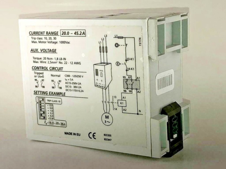 Fanox C45 Motor Protection Relay, 3-phase, 15 - 30 hp, 115V auxiliary ...