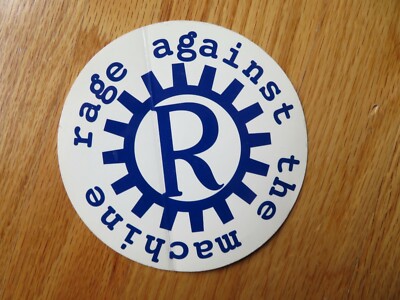 Vintage RAGE AGAINST THE MACHINE 5" Circle Sticker / Decal | eBay