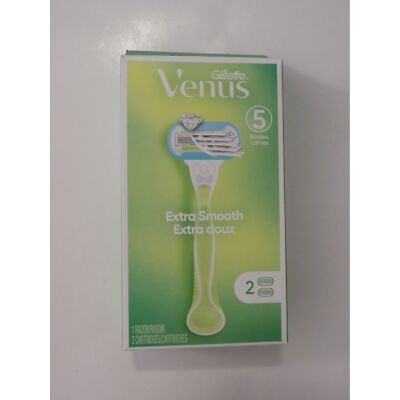 Gillette Venus Extra Smooth Green Women's Razor Handle + 2 Blade ...