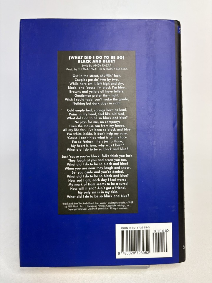 BLACK AND BLUE THE LIFE AND LYRICS OF ANDY RAZAF By Barry Singer ...