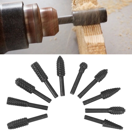10pcs Burr Set Electric Rasp File Carving Tool 1/8in Shank ...