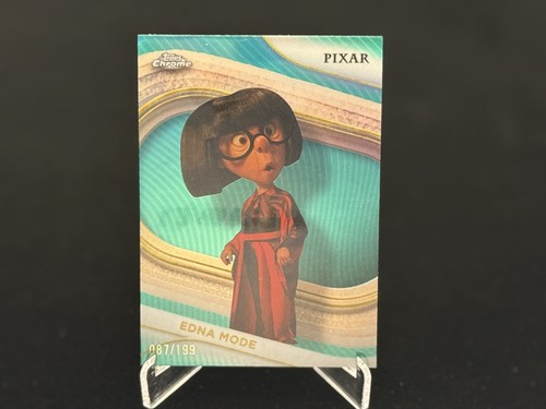 Edna Mode 2025 Topps Chrom Disney Aqua Refractor /199 #154 The ...