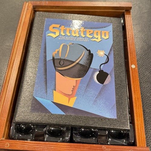 STRATEGO VTG Game Collection Wooden Box Book Shelf 100% Complete Ex ...
