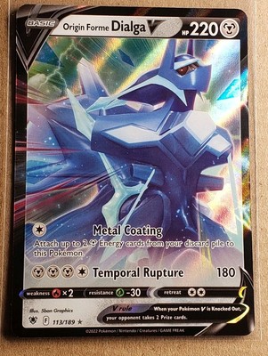 Holo Origin Forme Dialga V 113/189 Ultra Rare Astral Radiance Pokemon ...