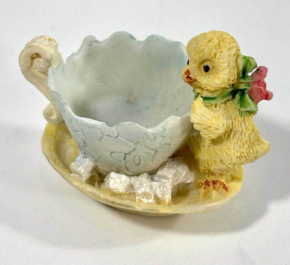 Easter Spring Chick Collectible Miniature Resin Tea Set 6 pcs Baby ...