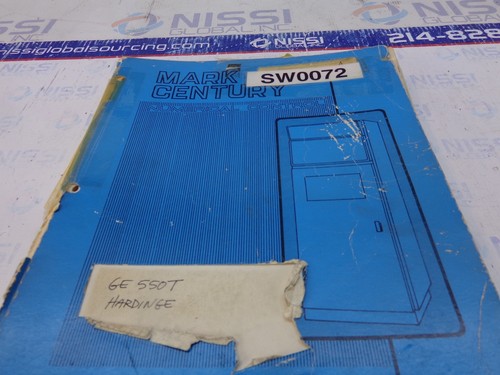 General electric GE-550T Hardinge mark century numerical control manual ...