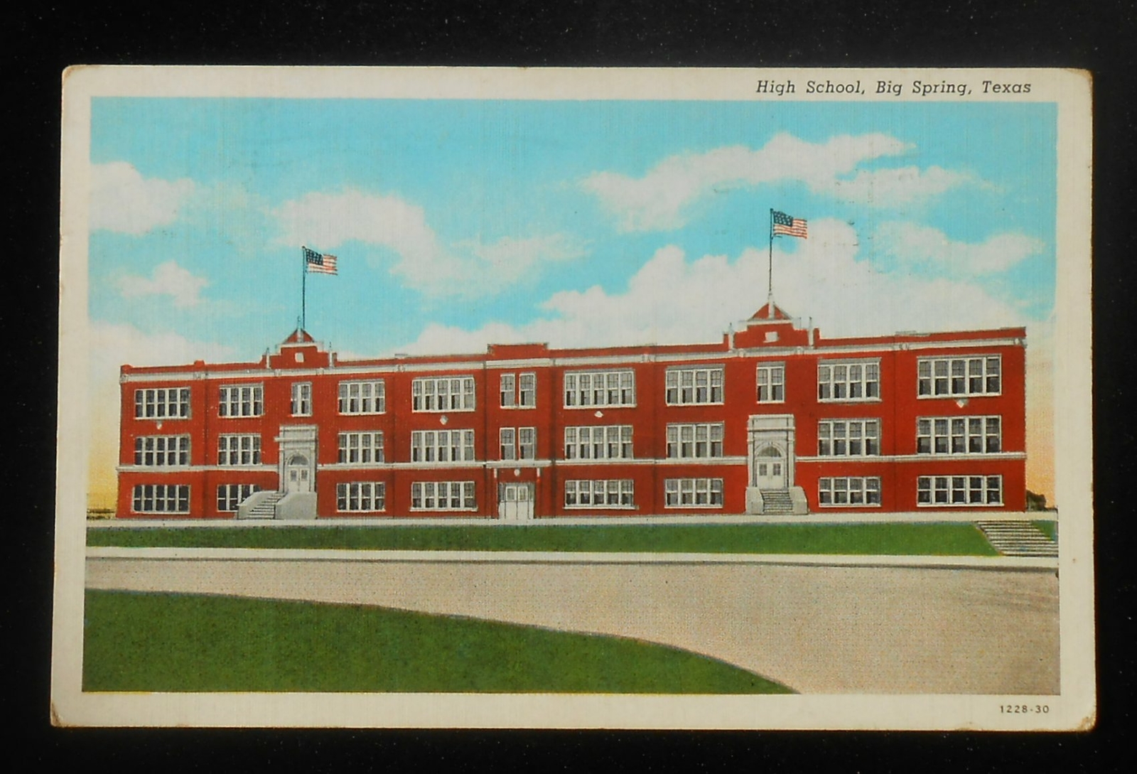 1944 High School Big Spring TX Howard Co Postcard Texas | eBay