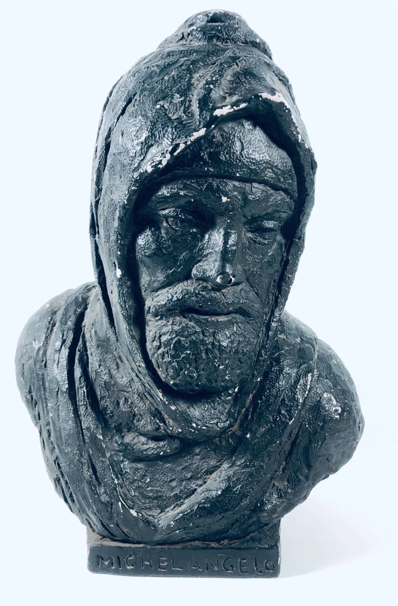 Michelangelo Self Portrait Sculpture