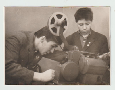 Photo Man Fashion Projectionist Soviet film equipment Cinema operator ...