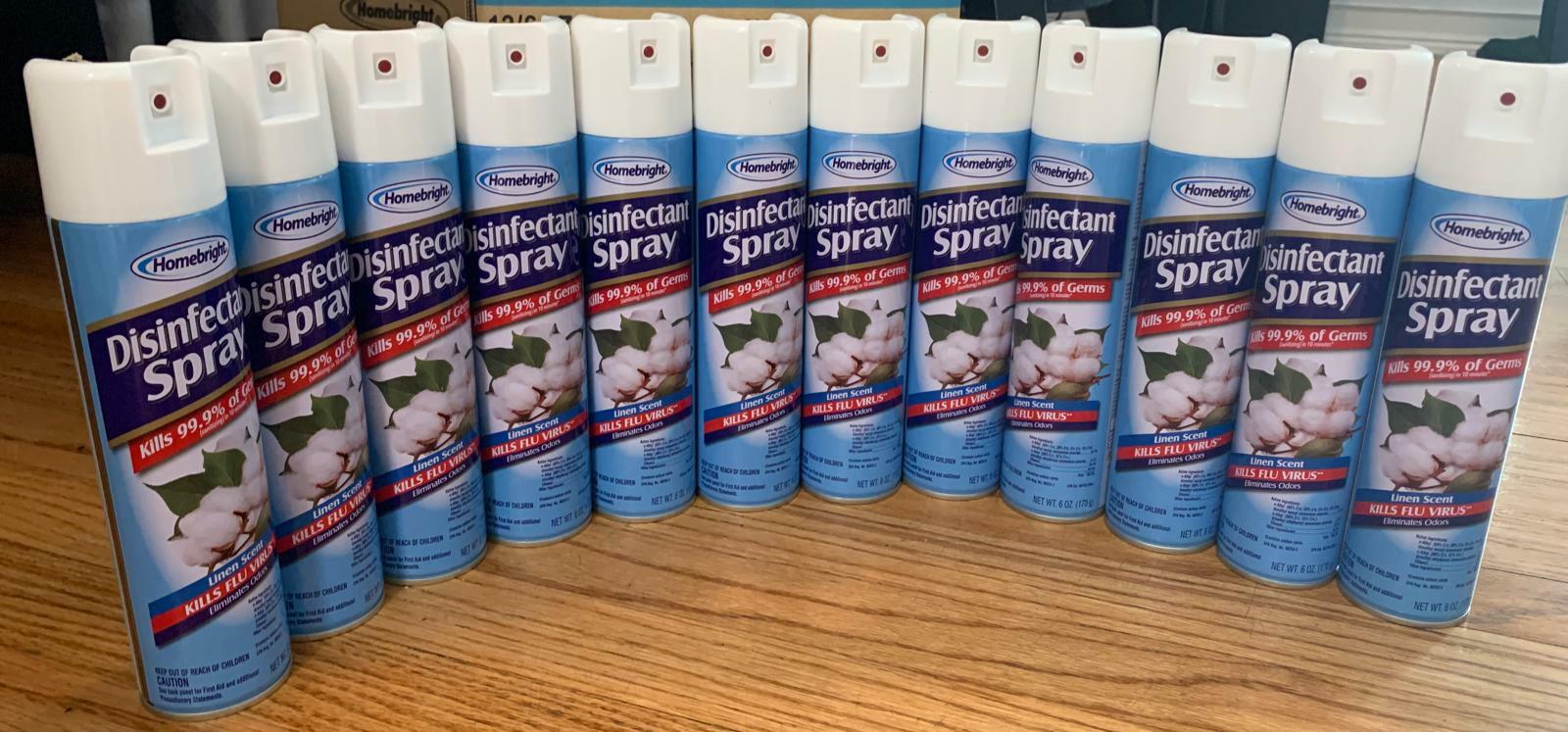 Pack of 12 disinfectant sprays LINEN scent KILLS 99.9% OF GERMS 6 OZ | eBay