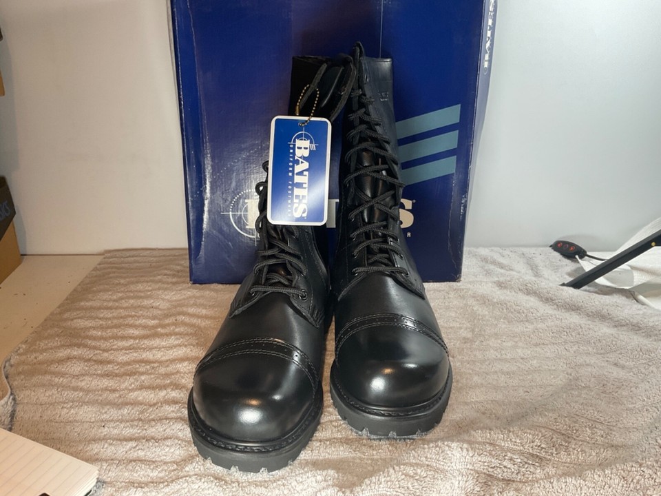 NOS BATES PARATROOPER 11" SIDE ZIP BLACK LEATHER BOOTS 02184 MULTIPLE ...