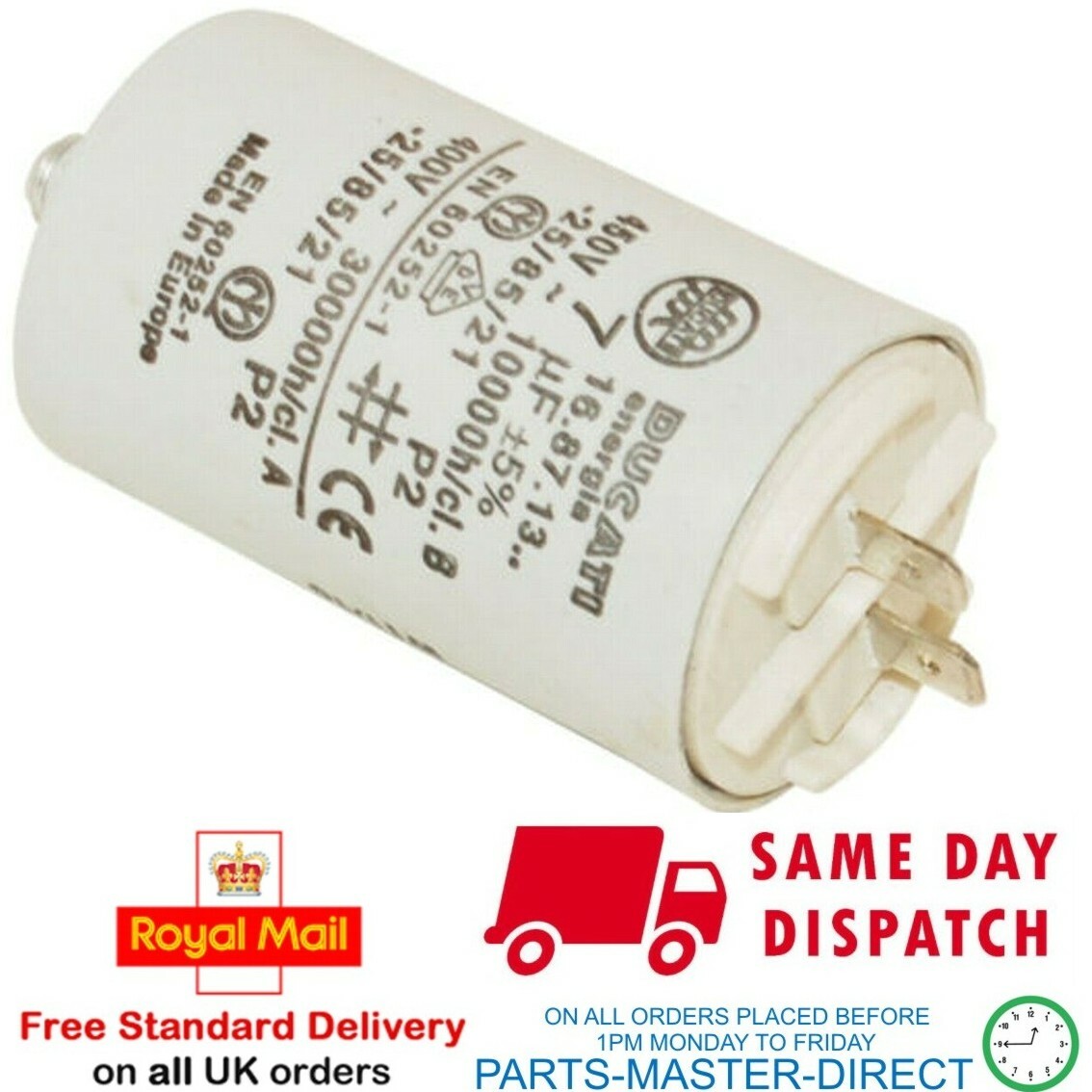 FITS HOTPOINT CREDA INDESIT 7 UF TUMBLE DRYER CAPACITOR 7uf | eBay