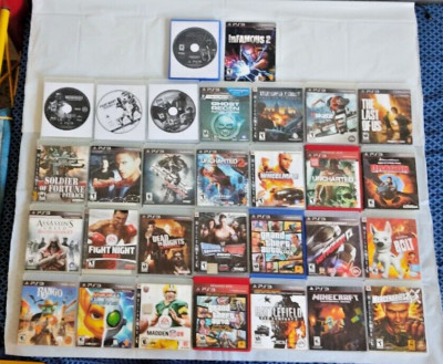 30 PCS SONY PLAYSTATION 3 GAMES SEVERAL THEMES/ TITLES/ AND CATEGORIES ...