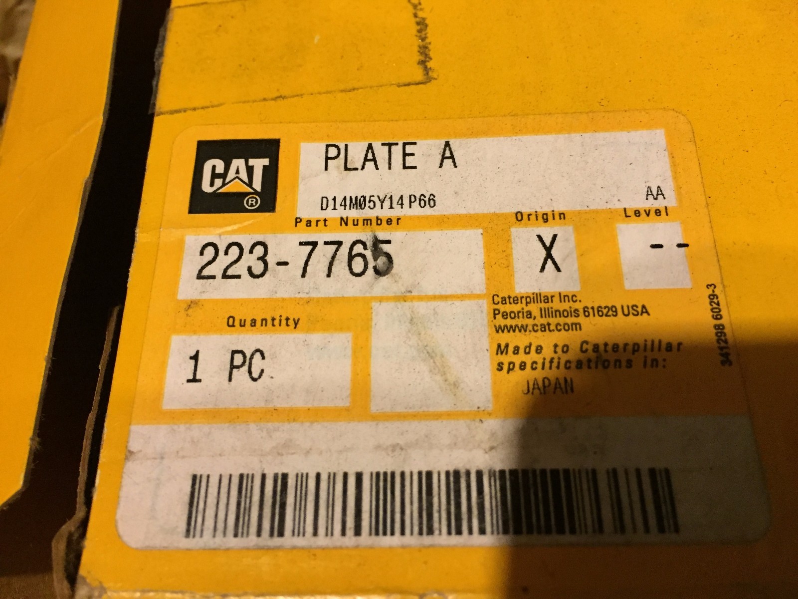 223-7765 CAT Plate Caterpillar 2237765 FITS D3G, D4G, D5G | eBay