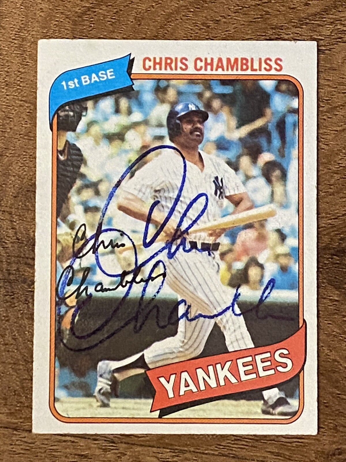 CHRIS CHAMBLISS 1980 Topps #625 Autographed AUTO Card - NEW YORK ...