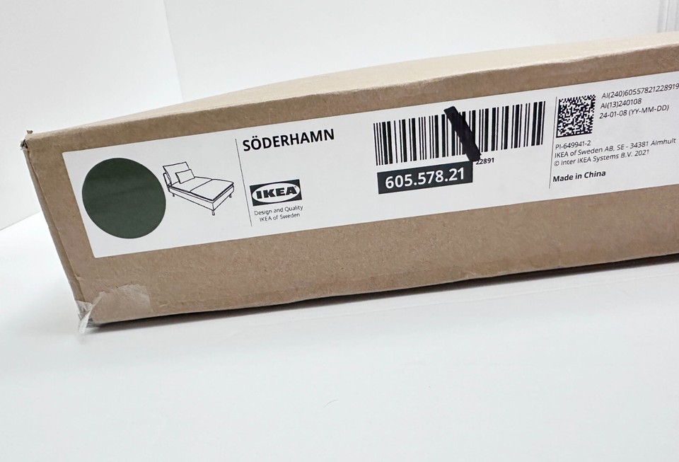 Ikea SODERHAMN Cover for chaise section, Tallmyra dark green 605.578.21 ...