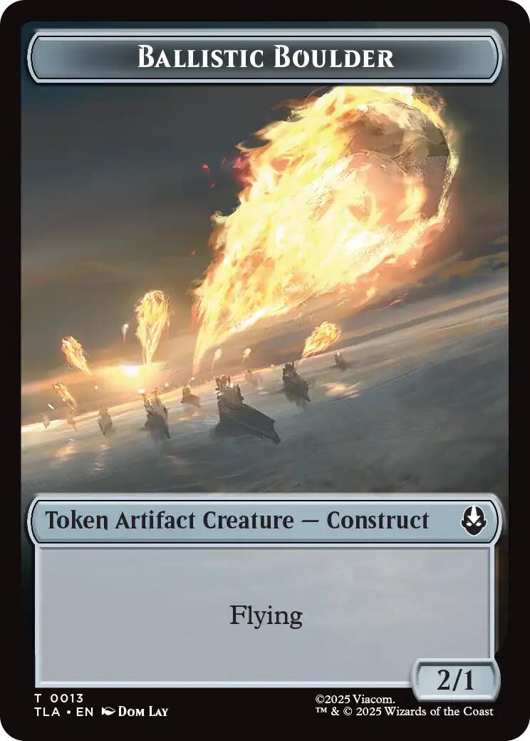 Ballistic Boulder // Soldier (0011) Double-Sided Token Avatar: The Last ...