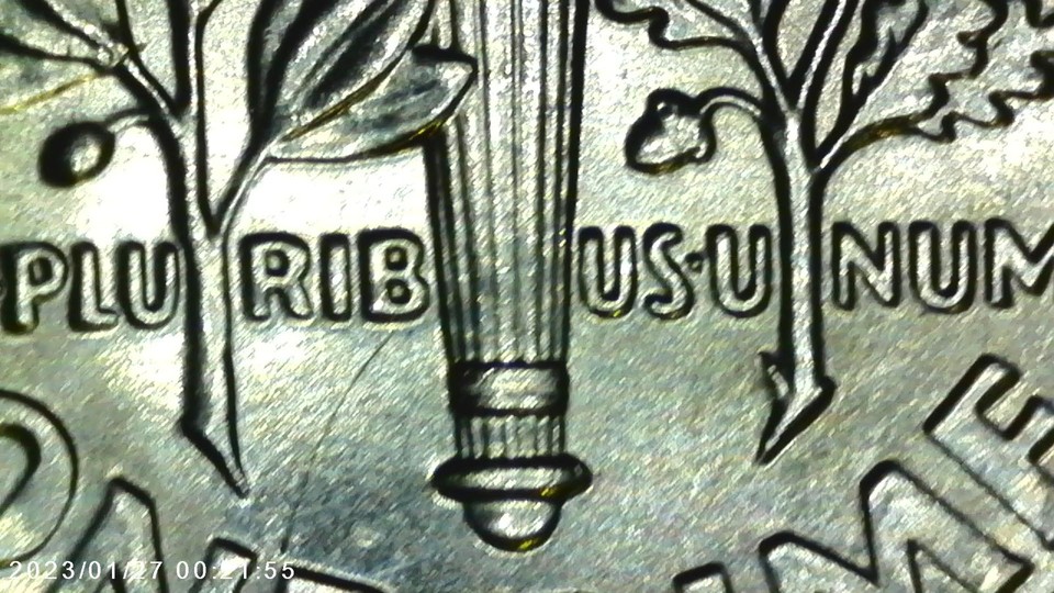 2023 D roosevelt dime machine doubling ,strike error rim obverse and ...