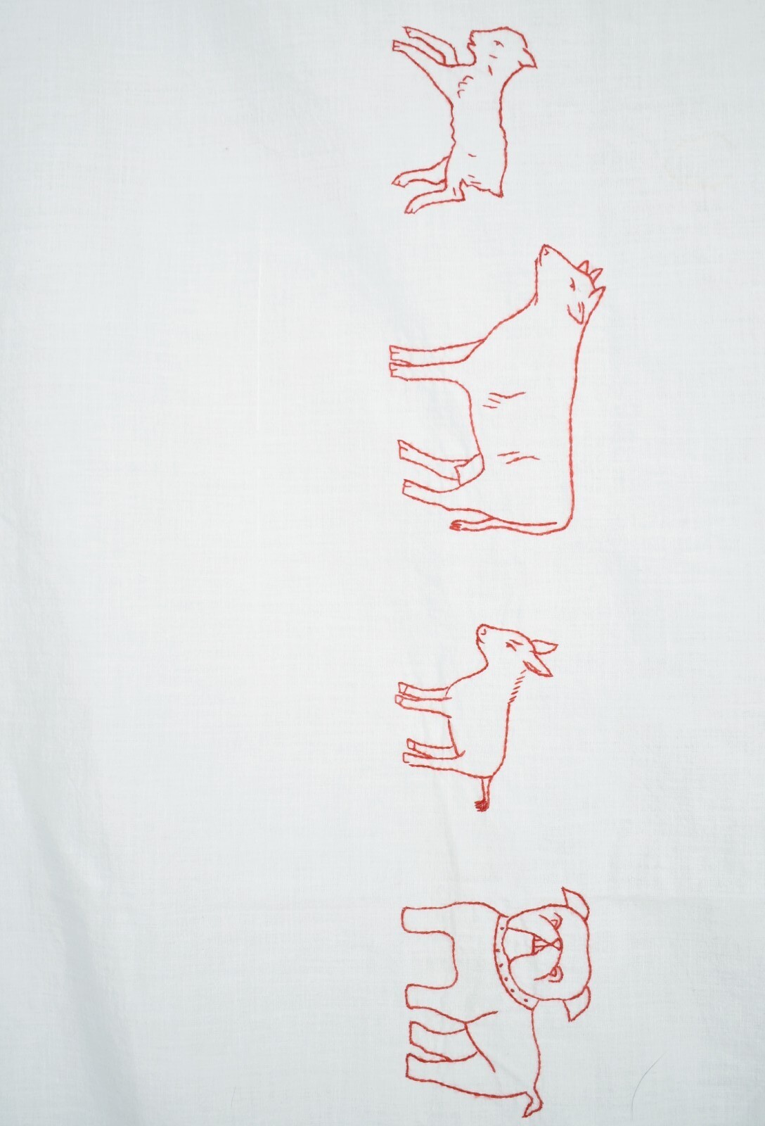 WONDERFUL 1910's / 1920's Redwork Pictorial Summer Spread with Animals ...