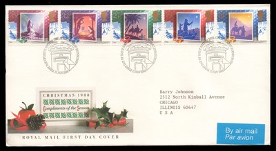 UK GB QE2 1988 Sc 1234-1238 Christmas Holiday Royal Mail FDC | eBay