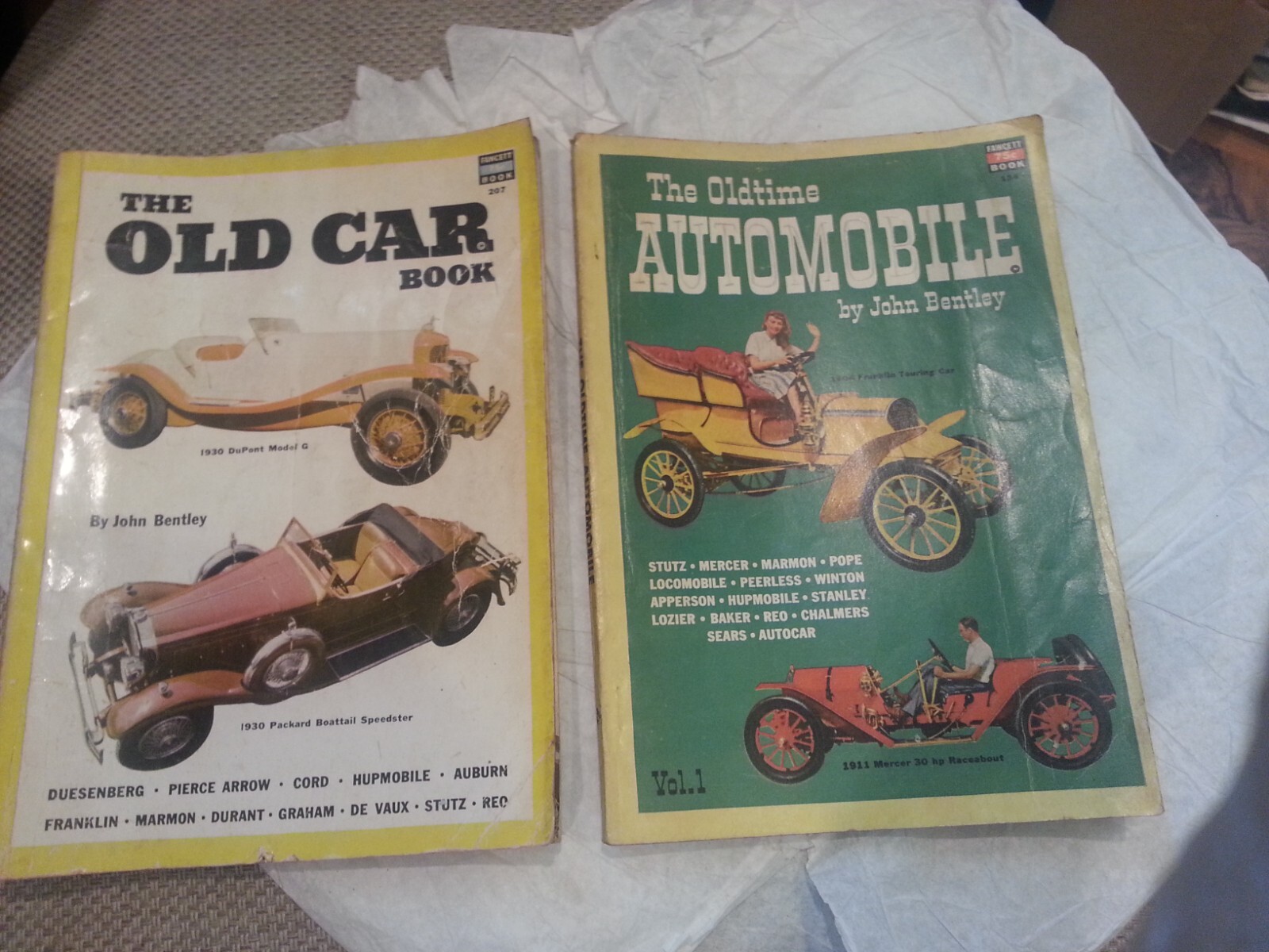 2 1951 Fawcett Books Old Car Book, The Old-Time Automobile by John ...