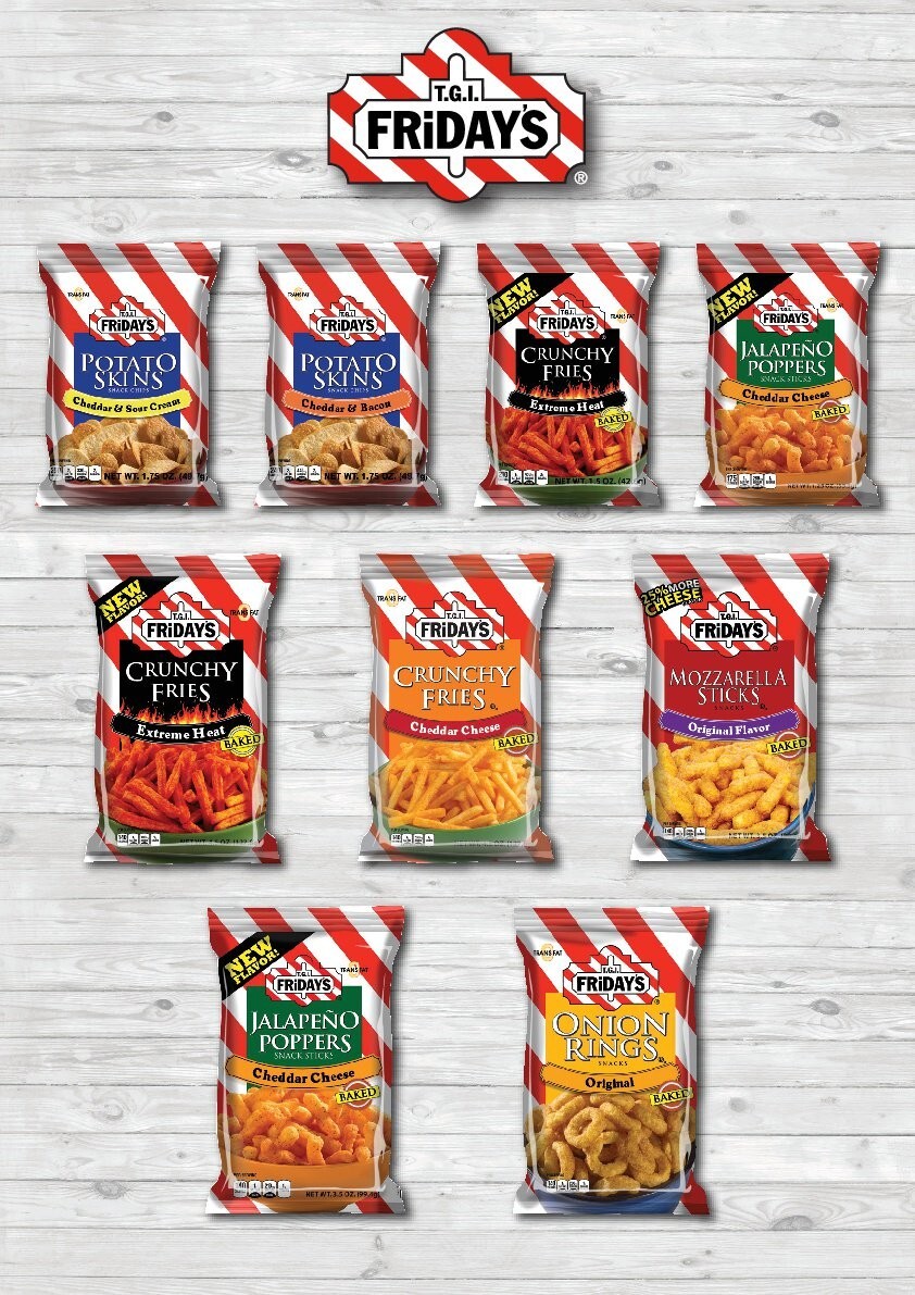 TGI Fridays American Crisps Import Snacks Large Bags Heat Cheddar ...