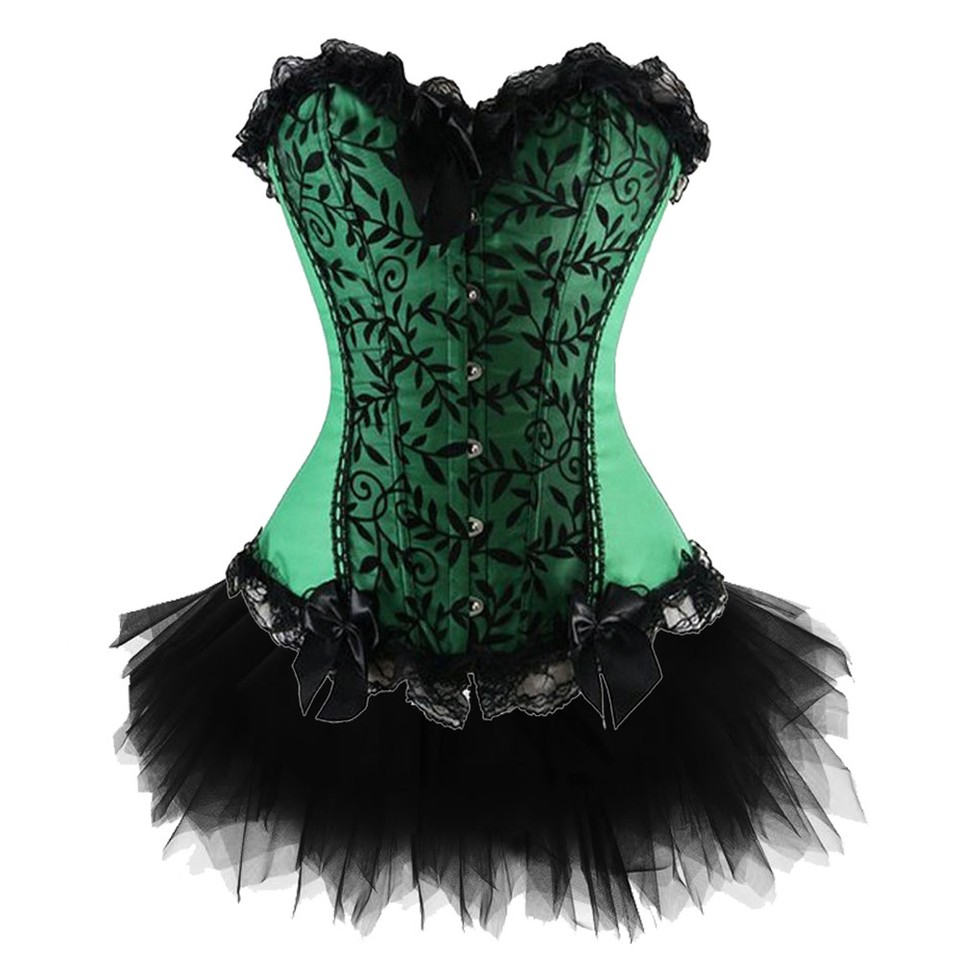 Black&Red Burlesque Can Can Tutu Fancy Dress Costume Corset Outfit ...