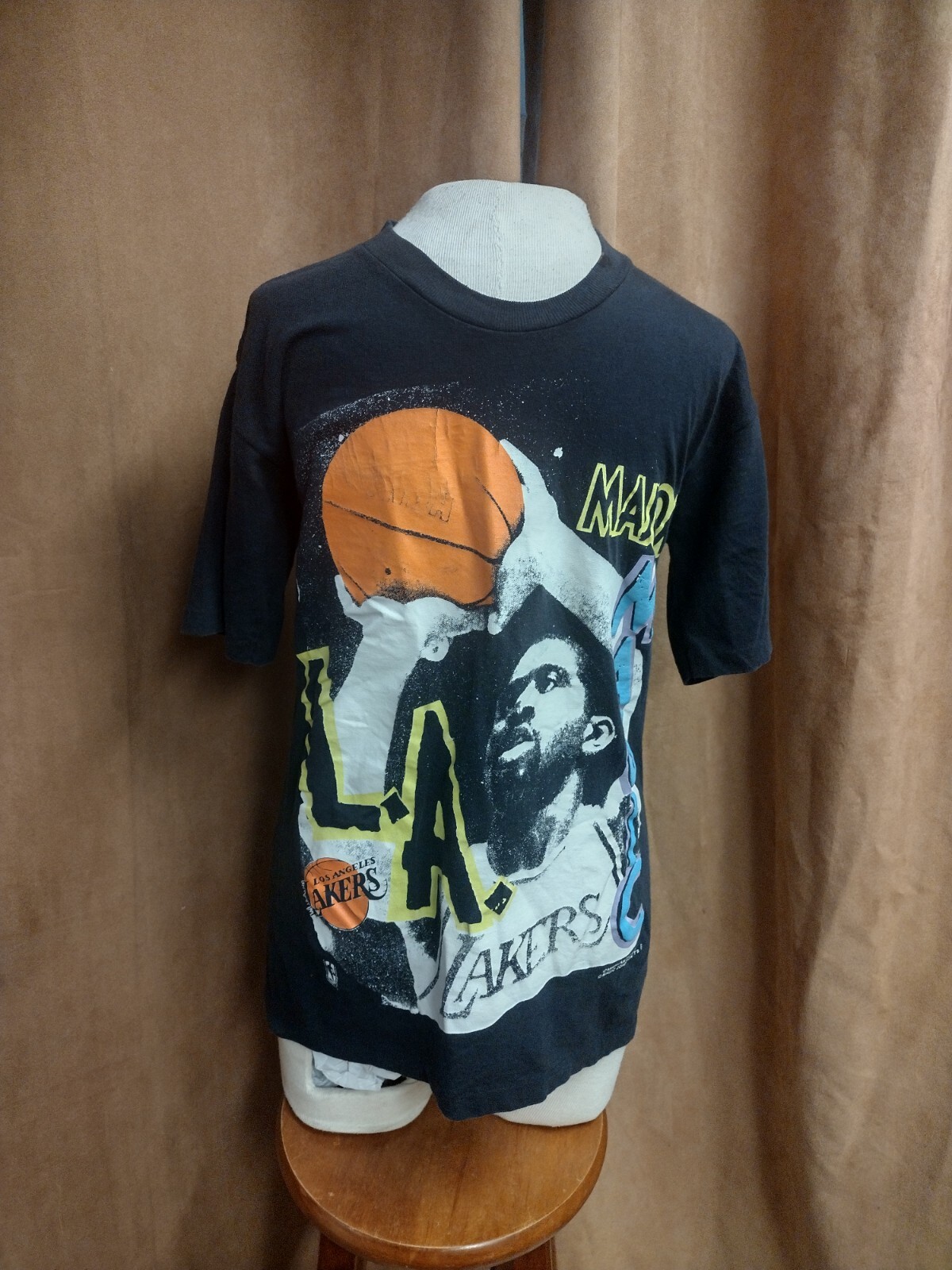 MENS VINTAGE MAGIC JOHNSON LAKERS "ONE STITCH" T SHI… - Gem