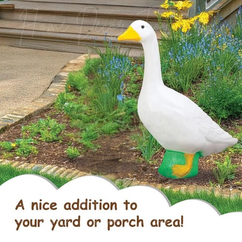 Large White 23"H Dress Up Goose Garden Statue Blow Mold Outdoor Yard ...