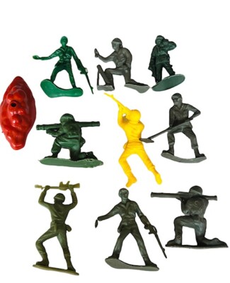 Toy soldier vtg military figure army men mpc mee marx plastic LOT ww1 ...