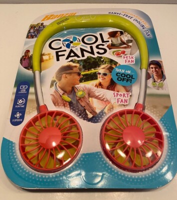 BANZAI Cool Fans Portable Personal Neck Fan Wearable 3 Speed Hands-Free ...