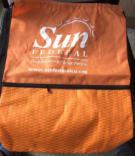 Sun Federal Credit Union Backpack Zippered Tote Bag NEW! 18” Long | eBay