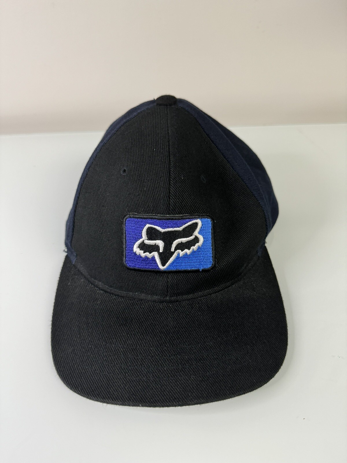 Fox Racing Snapback Hat Cap Black & Blue Motocross MX | eBay