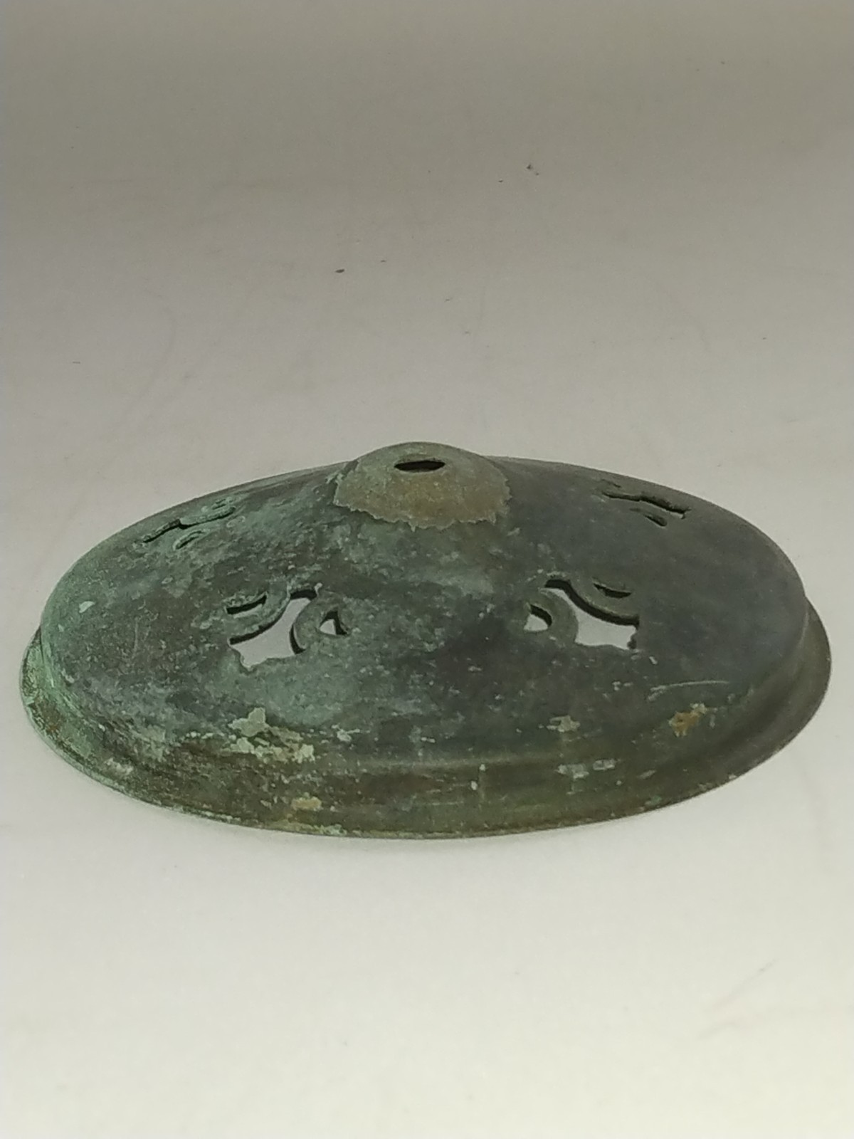Handel Leaded Stained Slag Glass Lamp Shade Rest Heat Cap Patina | eBay