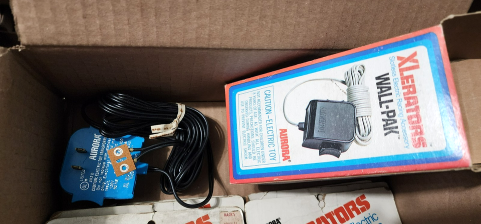 Lot #733 Aurora Xlerators Slotless Racing Terminal, Curved Track & Wall ...