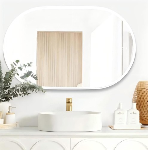 900/1200/1500/1800*600/750mm OTTI Noosa White Metal Oval Frame LED ...