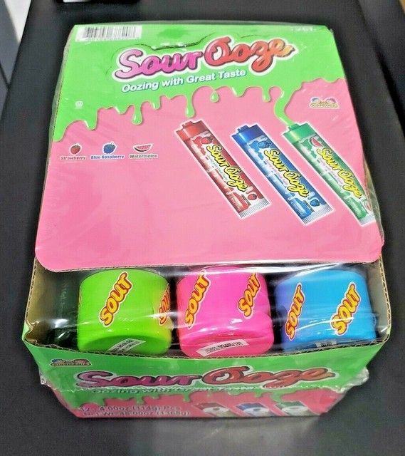 Sour Ooze Tubes Candy Kidsmania Blue Raspberry Strawberry Watermelon ...