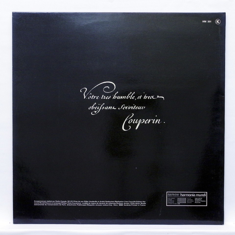 KENNETH GILBERT ⸺ COUPERIN harpsichord book 1 ordre 1 ⸺ HARMONIA MUNDI ...