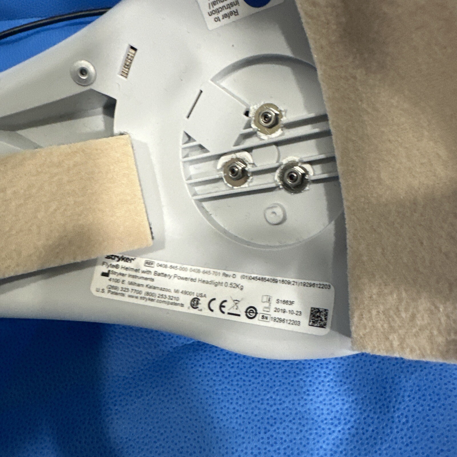 Stryker 408-645 Flyte Helmet Personal Protection with 408-600-300 Power ...